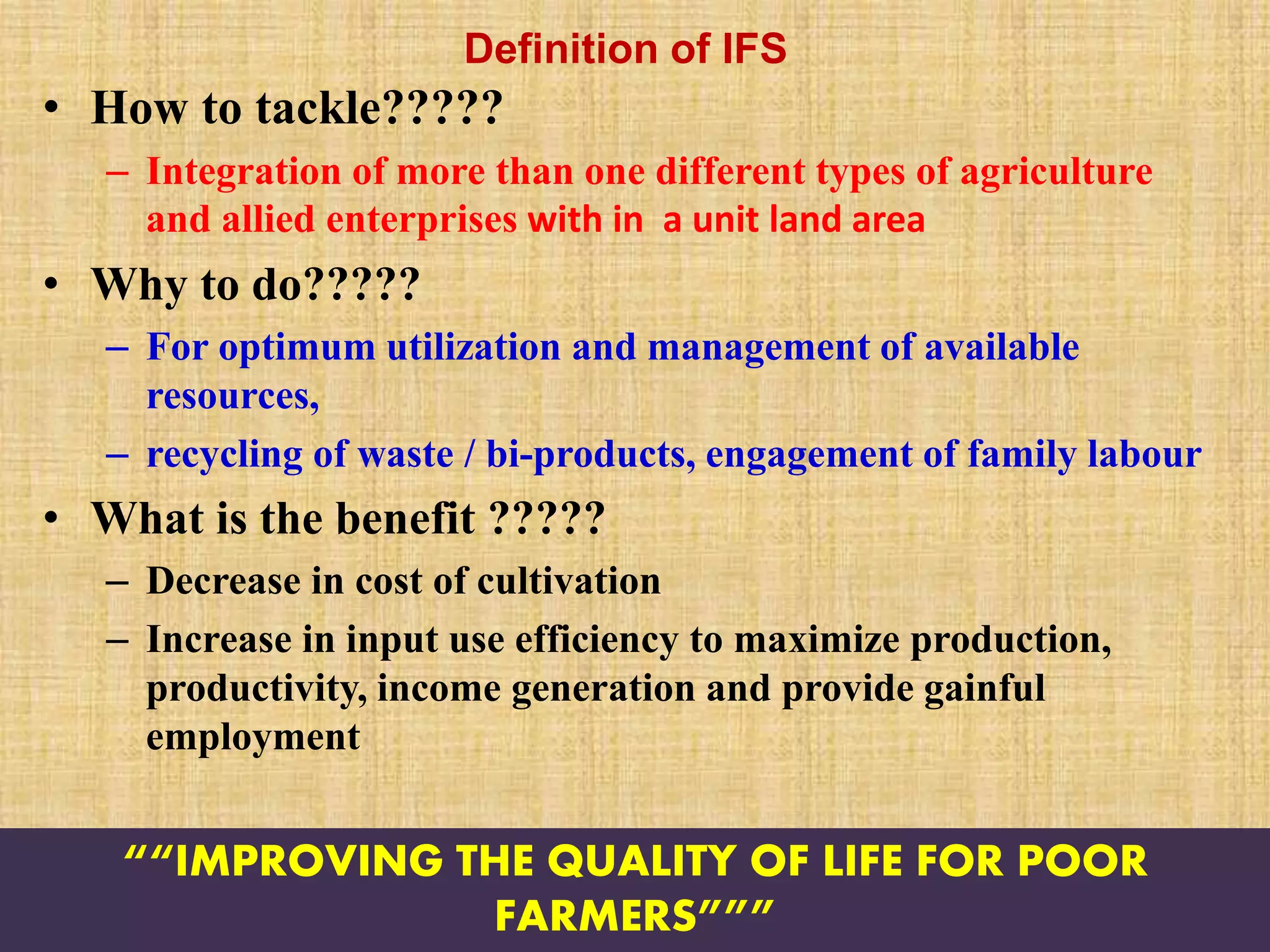 Integrated Farming system Approach for higher farm income in Nagaland | PPT