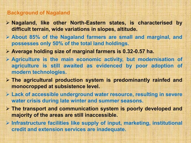 Integrated Farming system Approach for higher farm income in Nagaland | PPT