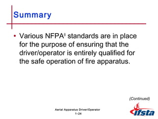 Ifsta aerial apparatus driver operator handbook 2 ed ch 01 the driver ...
