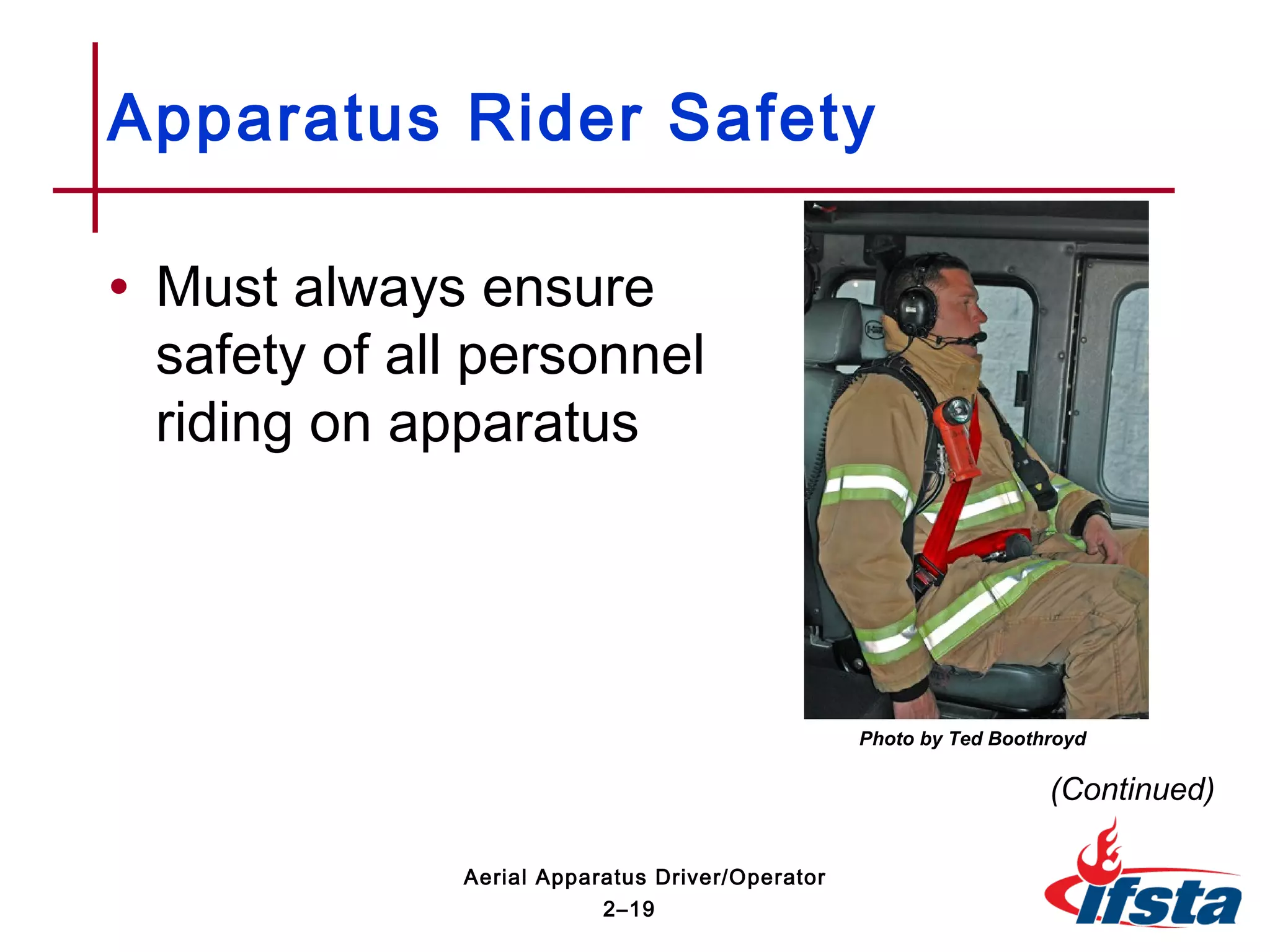 Ifsta aerial apparatus driver operator handbook 2 ed ch 02 apparatus ...