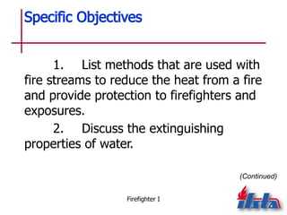 IFSTA Chapter 14 Fire Streams for Firefighting | PPTX