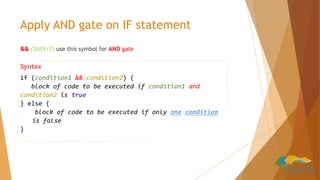 If statement control flow | PPT