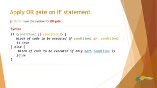 If statement control flow | PPT