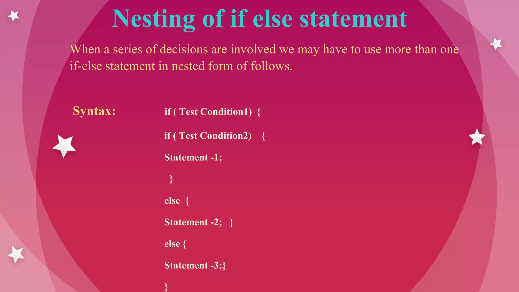 If Statements In C Programming Pptx Programming Languages Computing 7032