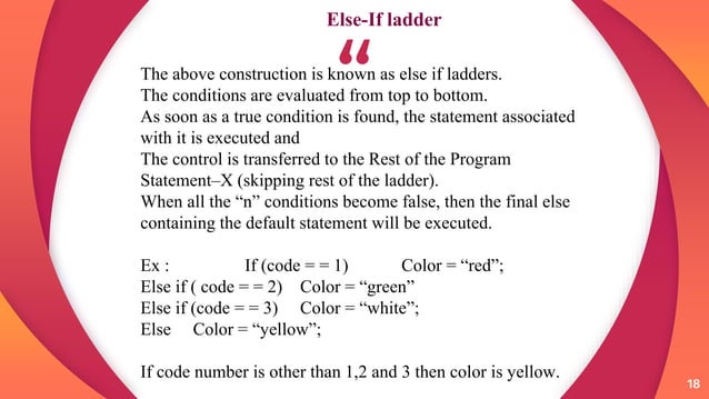 If statements in c programming | PPTX | Programming Languages | Computing