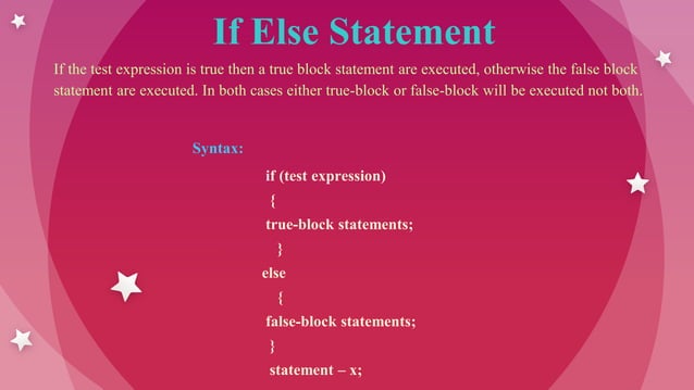 If statements in c programming | PPTX | Programming Languages | Computing