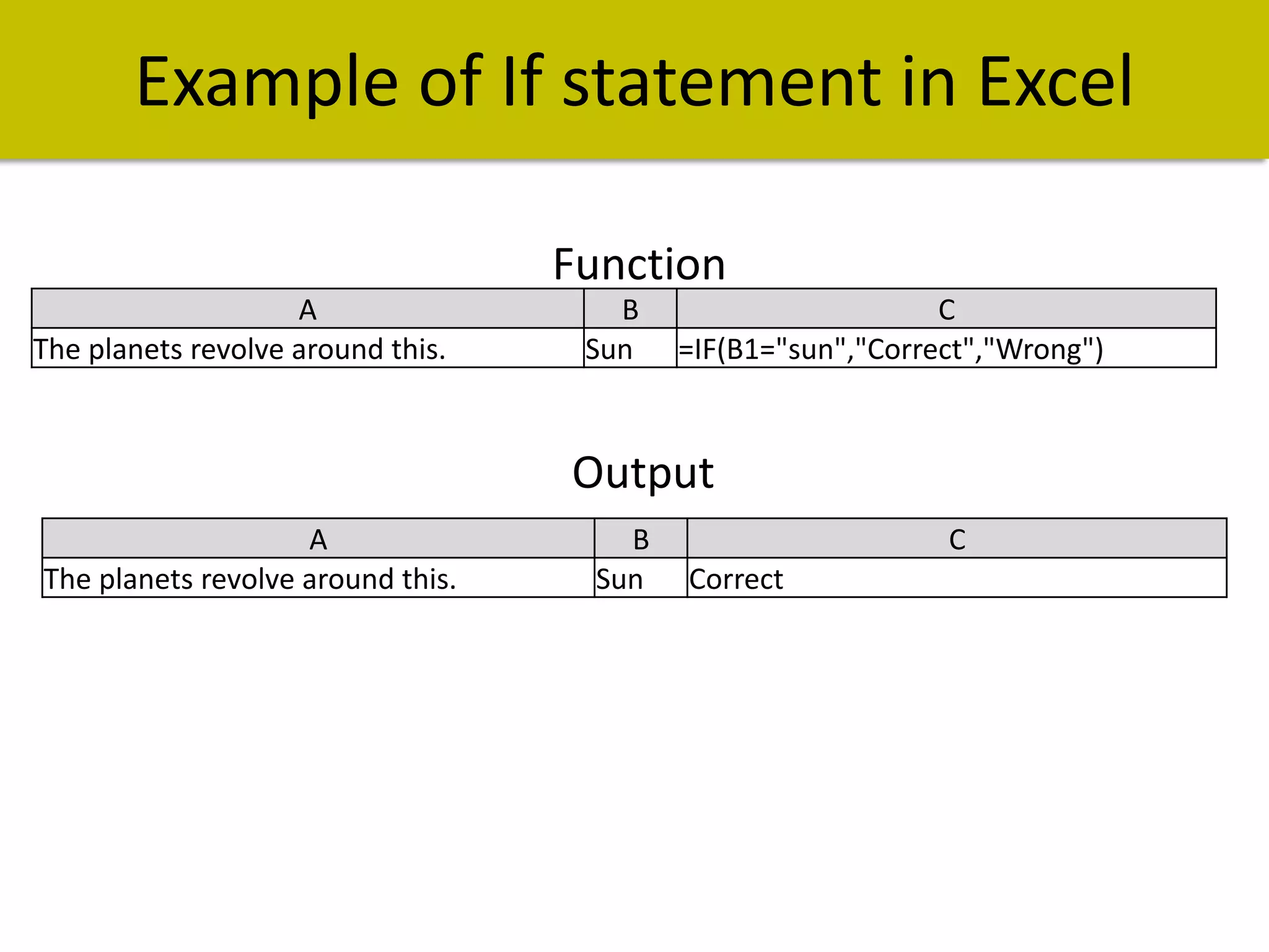 Using the IF Function in Excel | PDF