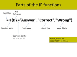 Using the IF Function in Excel | PDF
