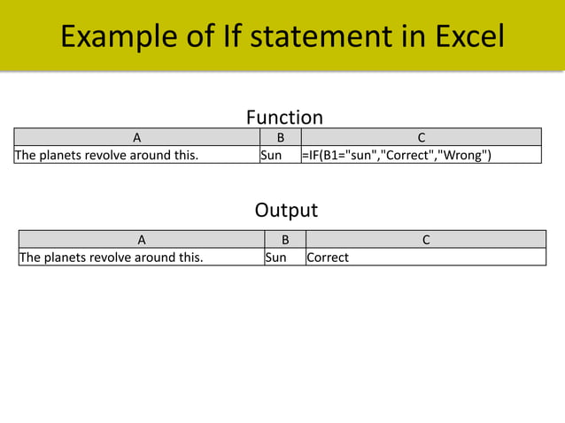 Using the IF Function in Excel | PDF