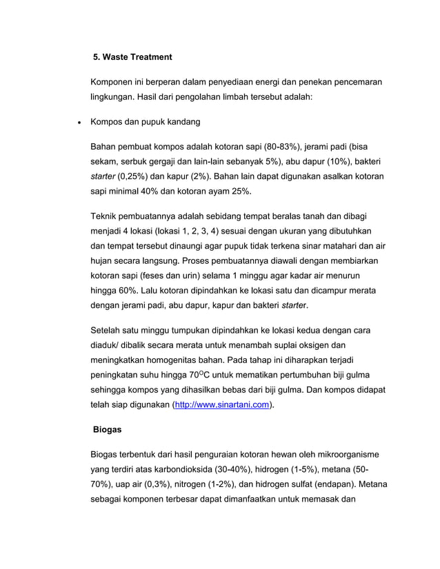 Integrasi Tebu dan Sapi Potong | PDF