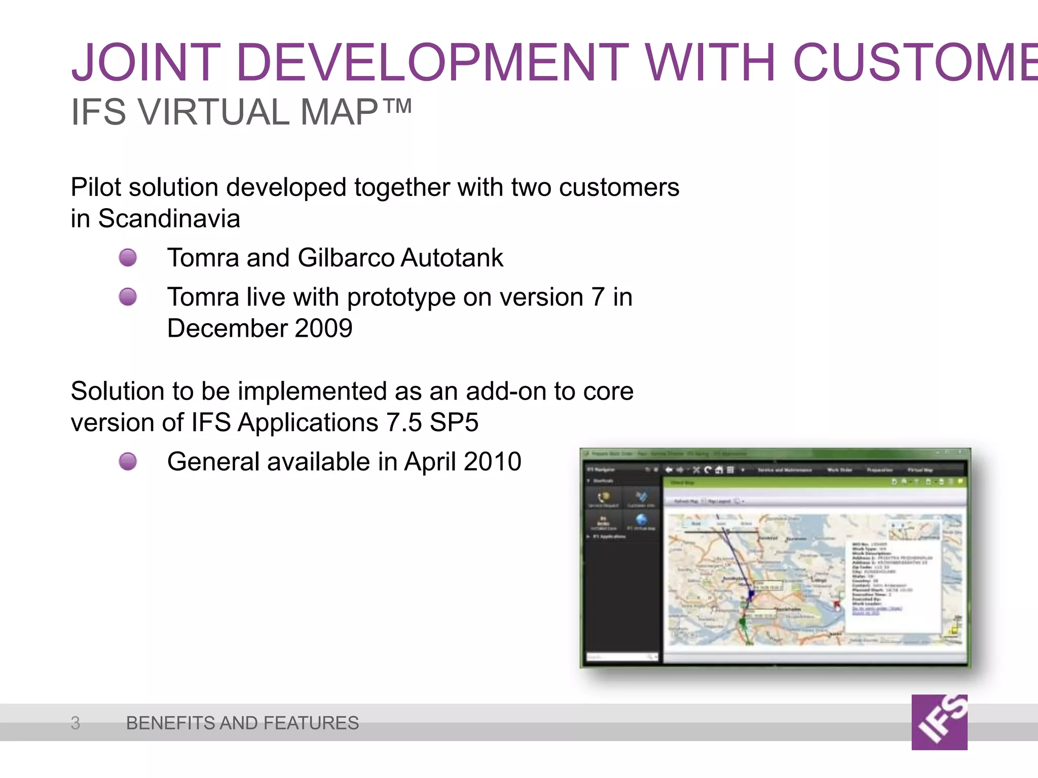 Ifs Virtual Map Solution Overview | PPSX