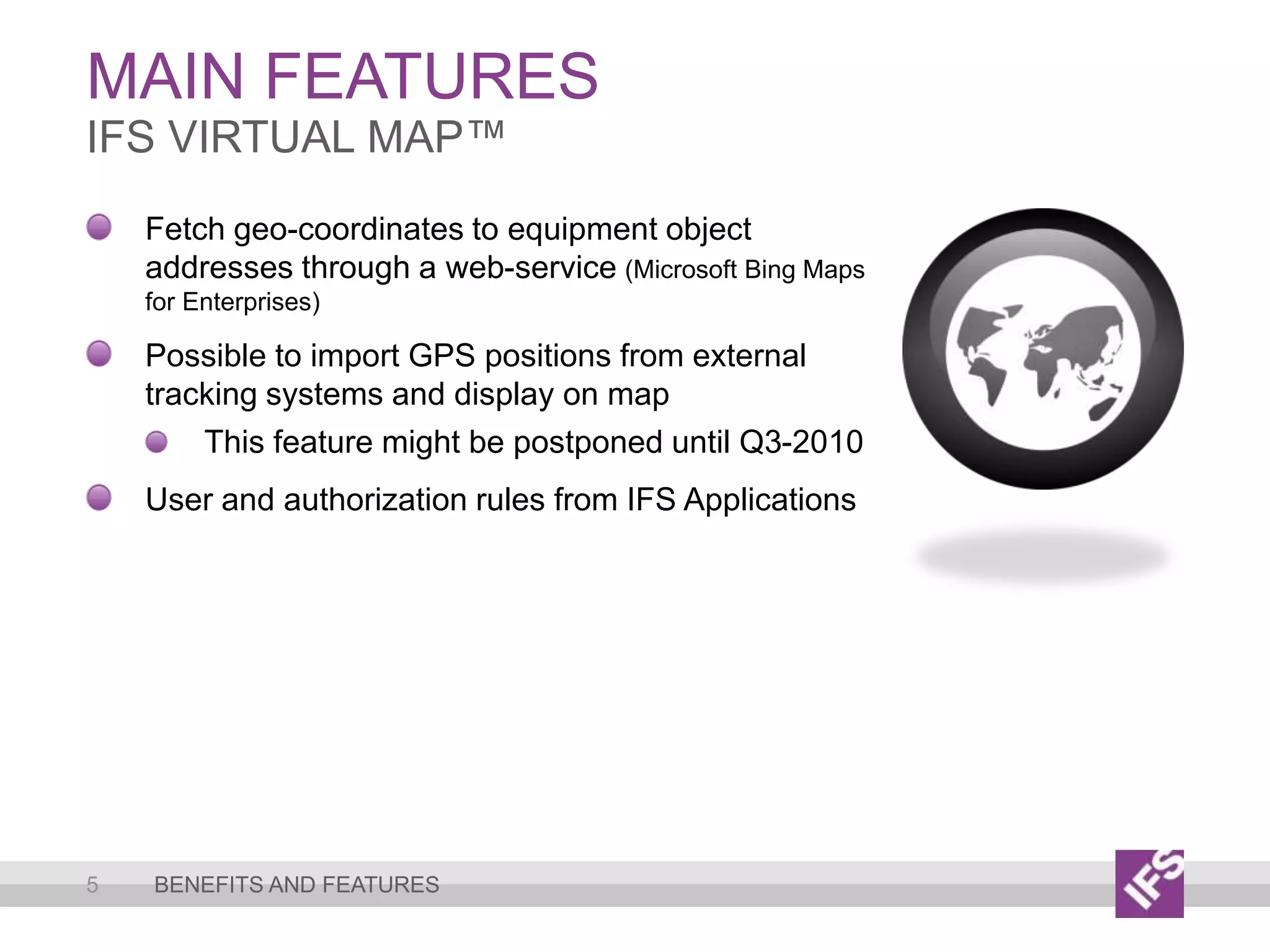 Ifs Virtual Map Solution Overview | PPSX