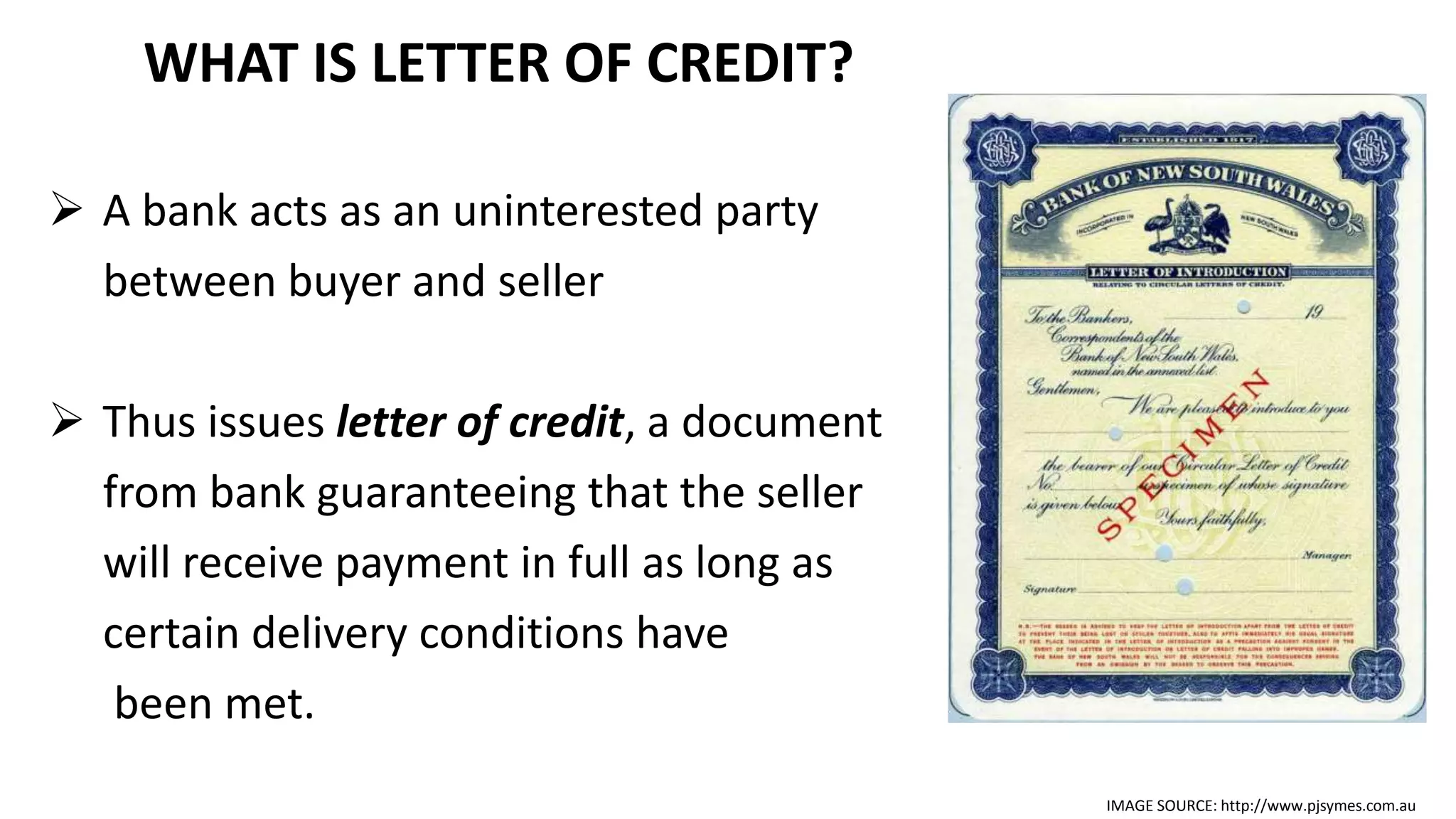 LETTER OF CREDIT(LOC) | PPTX