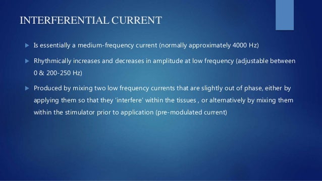 Interferential therapy