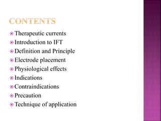 Interferential Therapy (IFT) | PPT