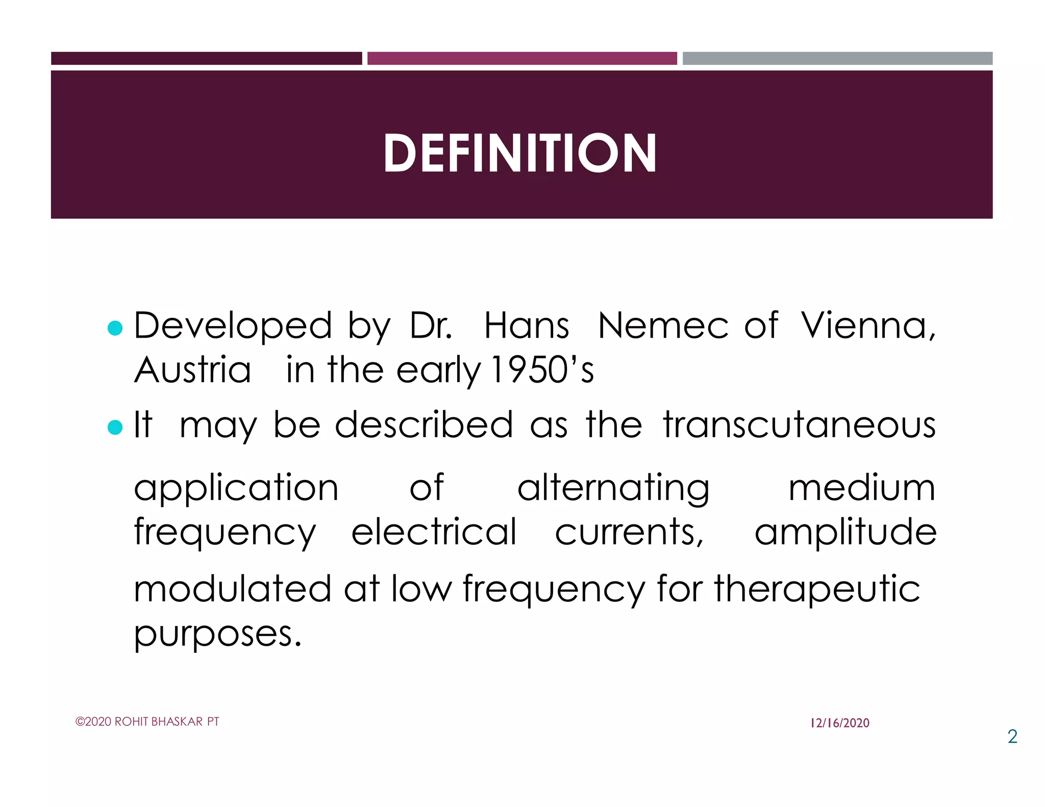 Interferential Therapy / Interferential Current (IFC) I Physiotherapy ...