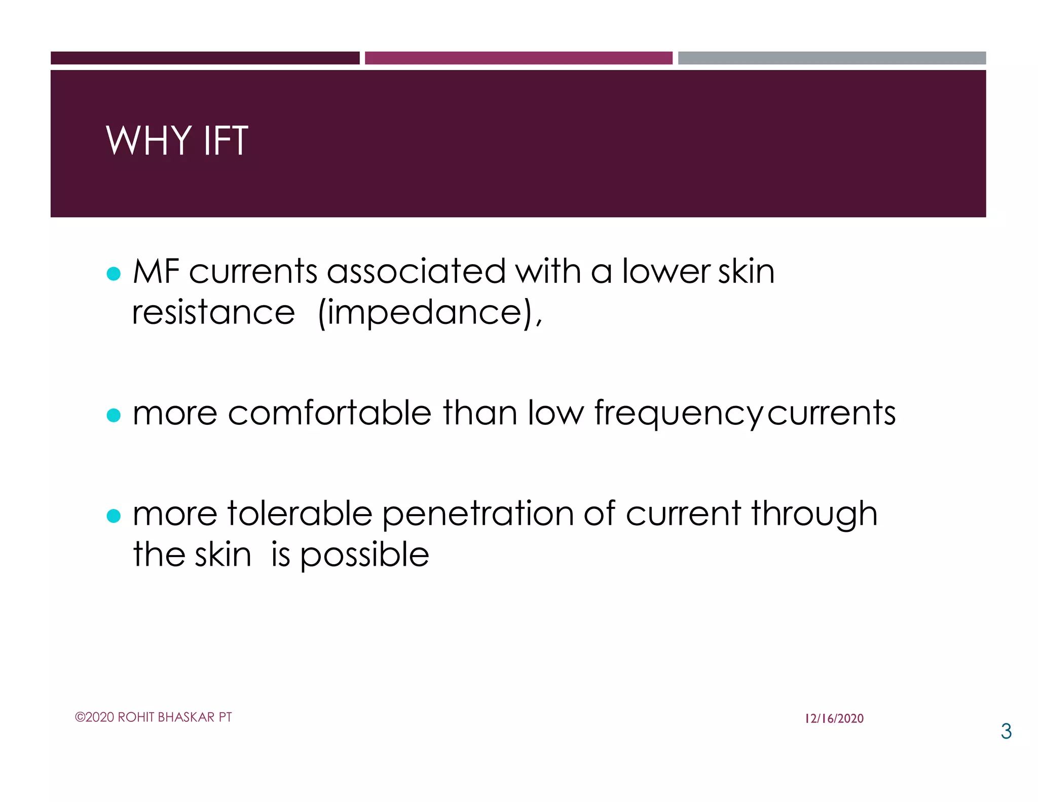 Interferential Therapy / Interferential Current (IFC) I Physiotherapy: Dr Rohit Bhaskar | PPT