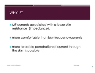 Interferential Therapy / Interferential Current (IFC) I Physiotherapy ...