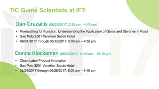 IFT 2017 - TIC Gums | PDF