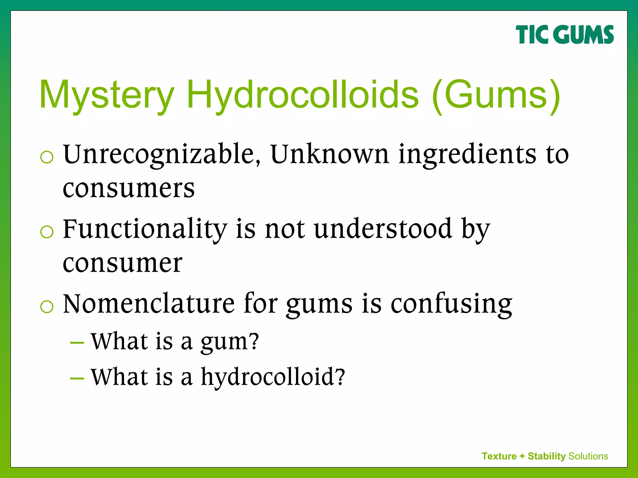 Formulating Texture & Stability Using Clean Label Hydrocolloids | PDF