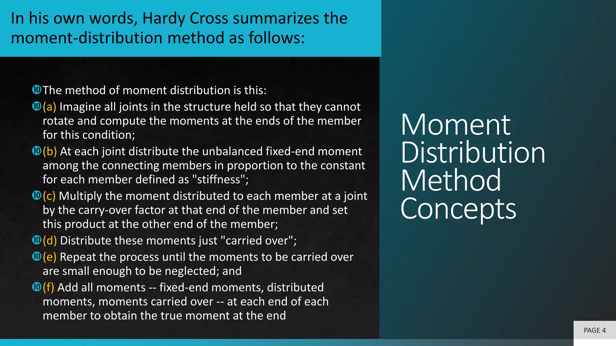 Moment Distribution Method | PPTX
