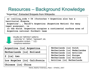 A Distributed Architecture System for Recognizing Textual Entailment | PPT