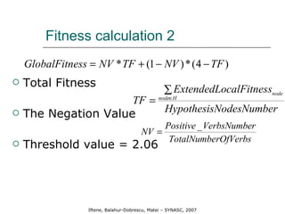 A Distributed Architecture System for Recognizing Textual Entailment | PPT