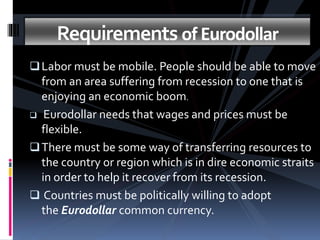 Importance of Euro-Dollars in world trade and finance | PPTX