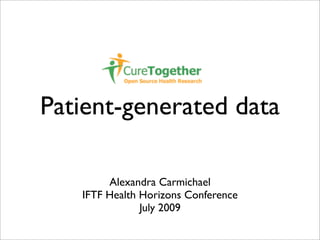 Patient-generated data | PDF | Medical Health