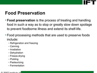 Ift food processingandpreservation | PPT