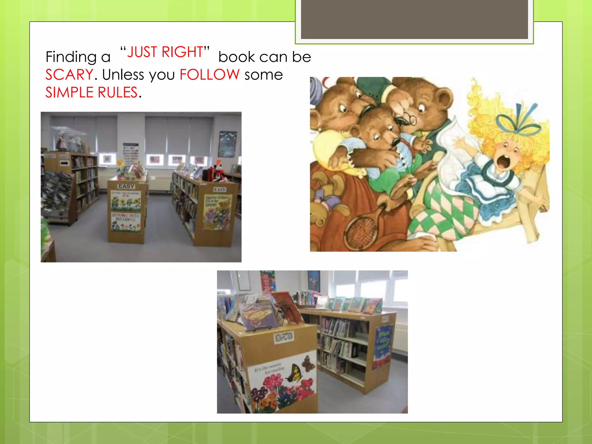 How to Find a JUST RIGHT Book | PPTX