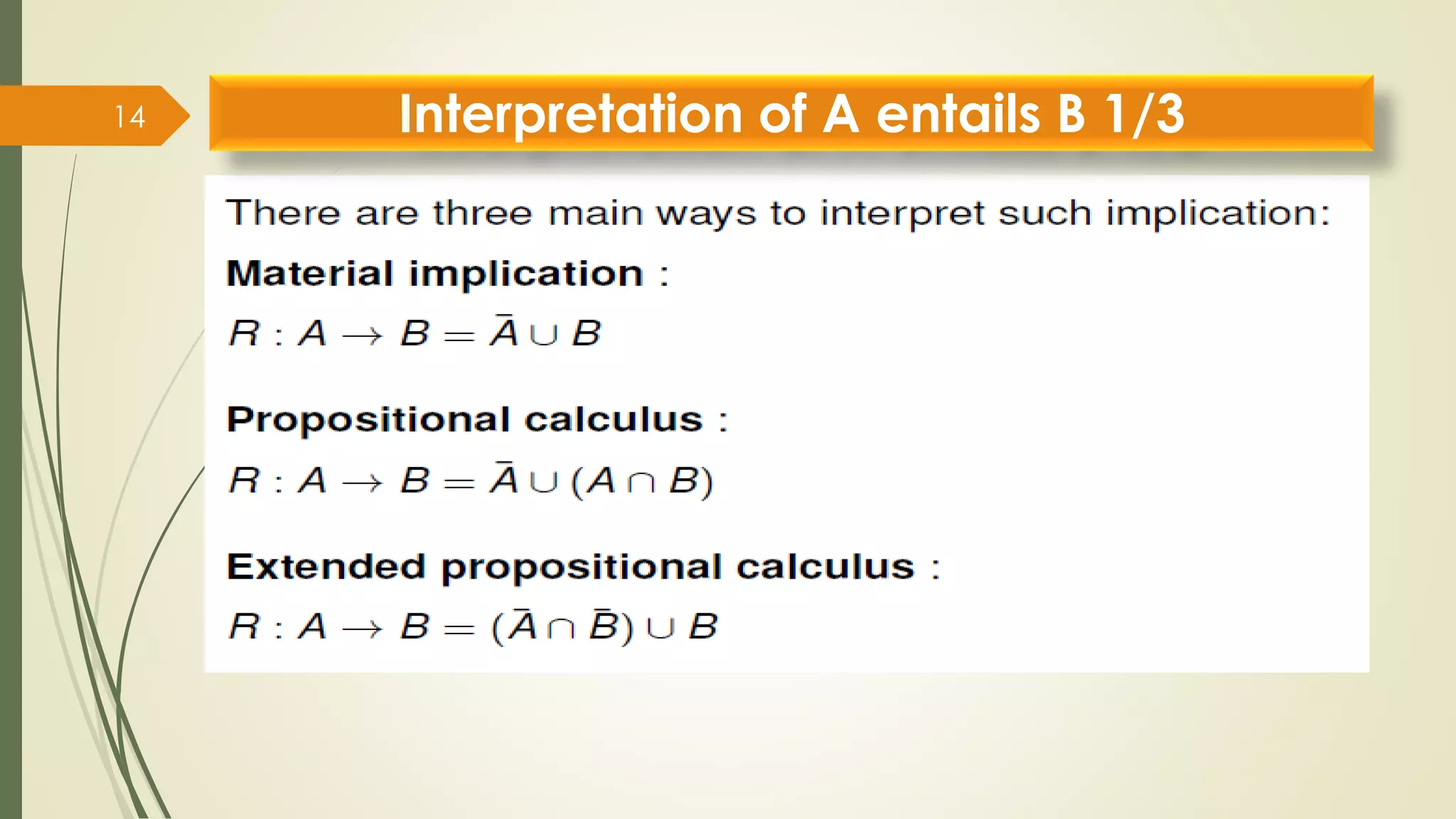 If then rule in fuzzy logic and fuzzy implications | PDF