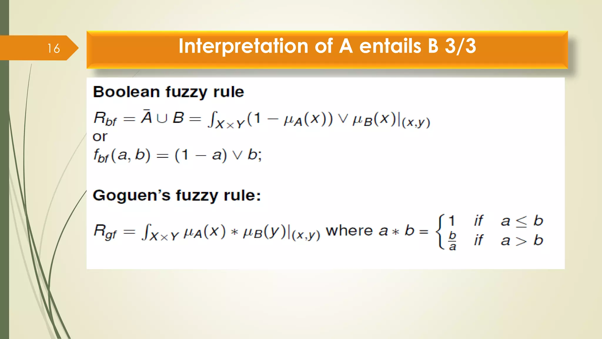 If then rule in fuzzy logic and fuzzy implications | PDF