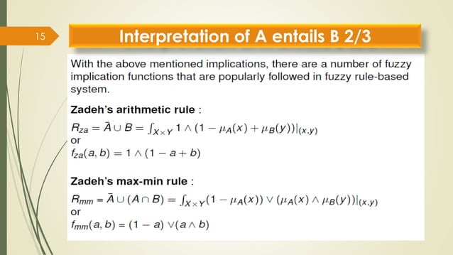 If then rule in fuzzy logic and fuzzy implications | PDF