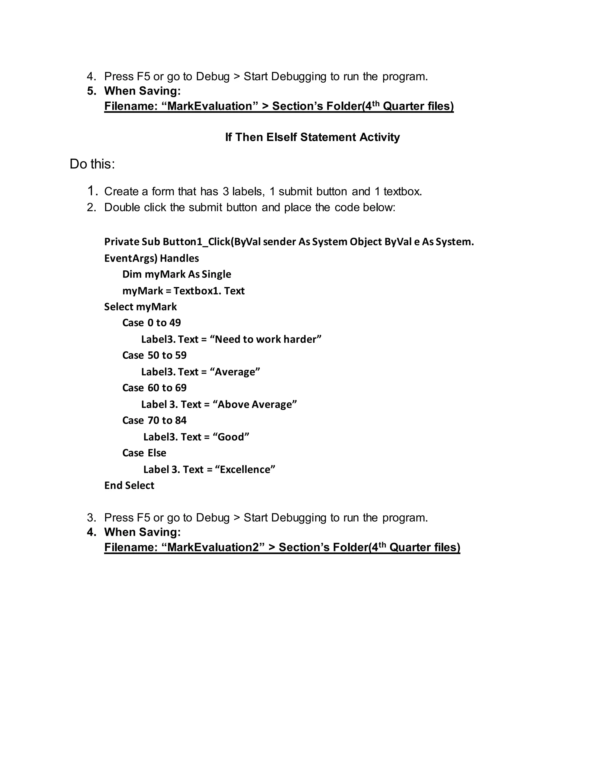 If then statement activity | DOCX