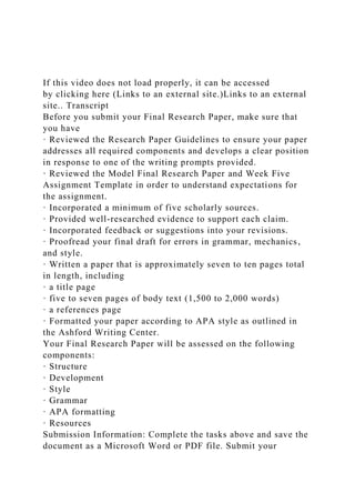 If this video does not load properly, it can be accessed by cli.docx