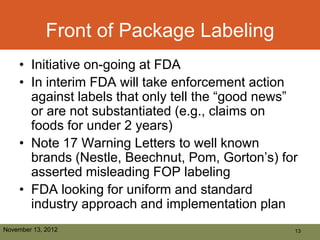 Critical Impact of Regulations to Food Sciene and the Food Industry | PPT