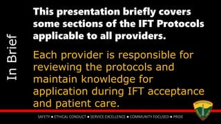 IFT protocol in brief | PPT
