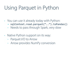 How Apache Arrow and Parquet boost cross-language interoperability | PPT