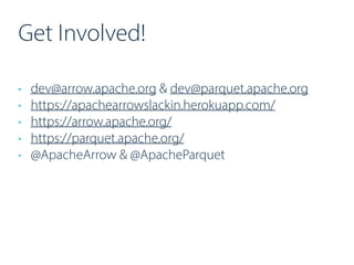 How Apache Arrow and Parquet boost cross-language interoperability | PPT