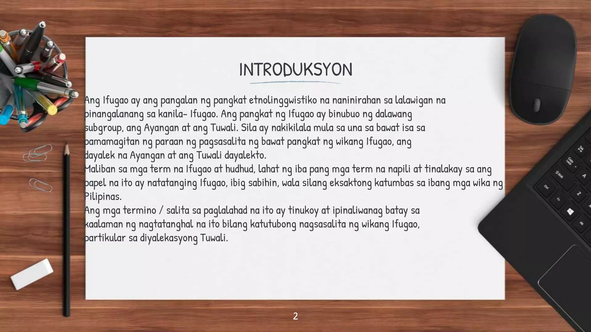 ifugao terms proposed for incorporation into the vocabulary of the ...