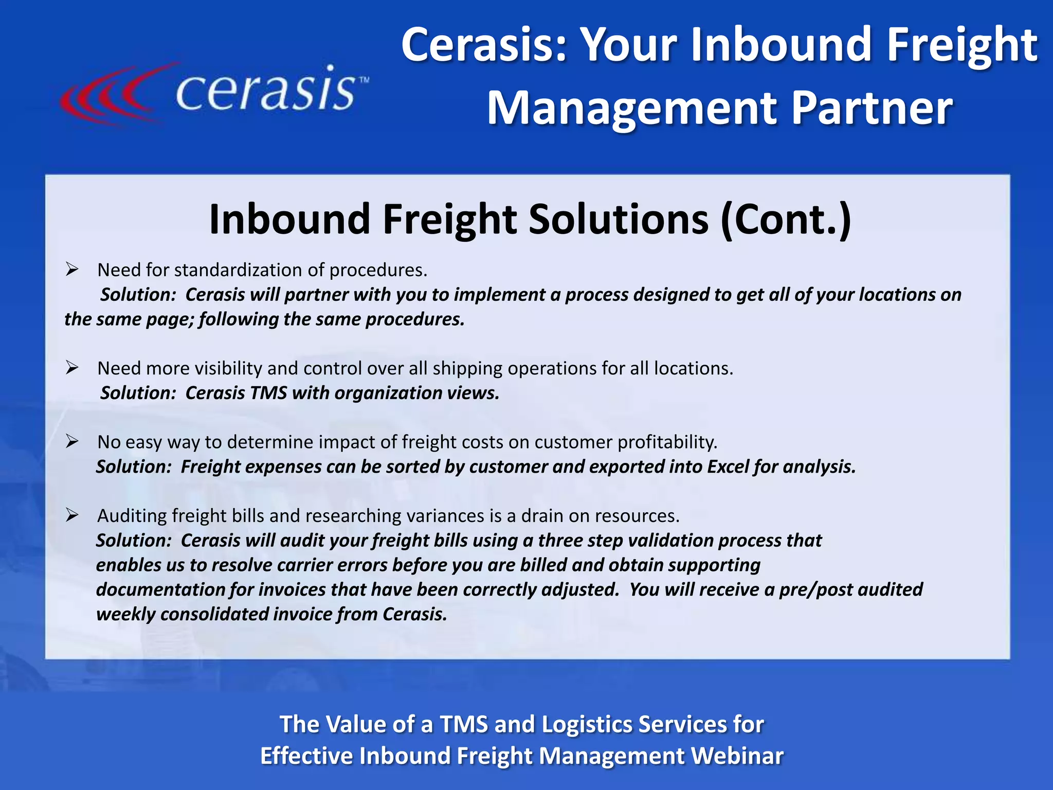 Inbound Logistics: The Power of a Transportation Management System and ...