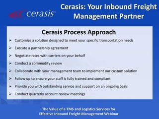 Inbound Logistics: The Power of a Transportation Management System and ...