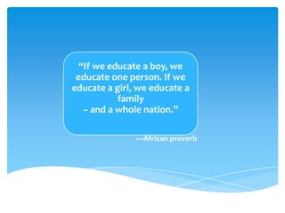 Girl-Child Education in Nigeria: Policy Issues and Challenges | PPTX