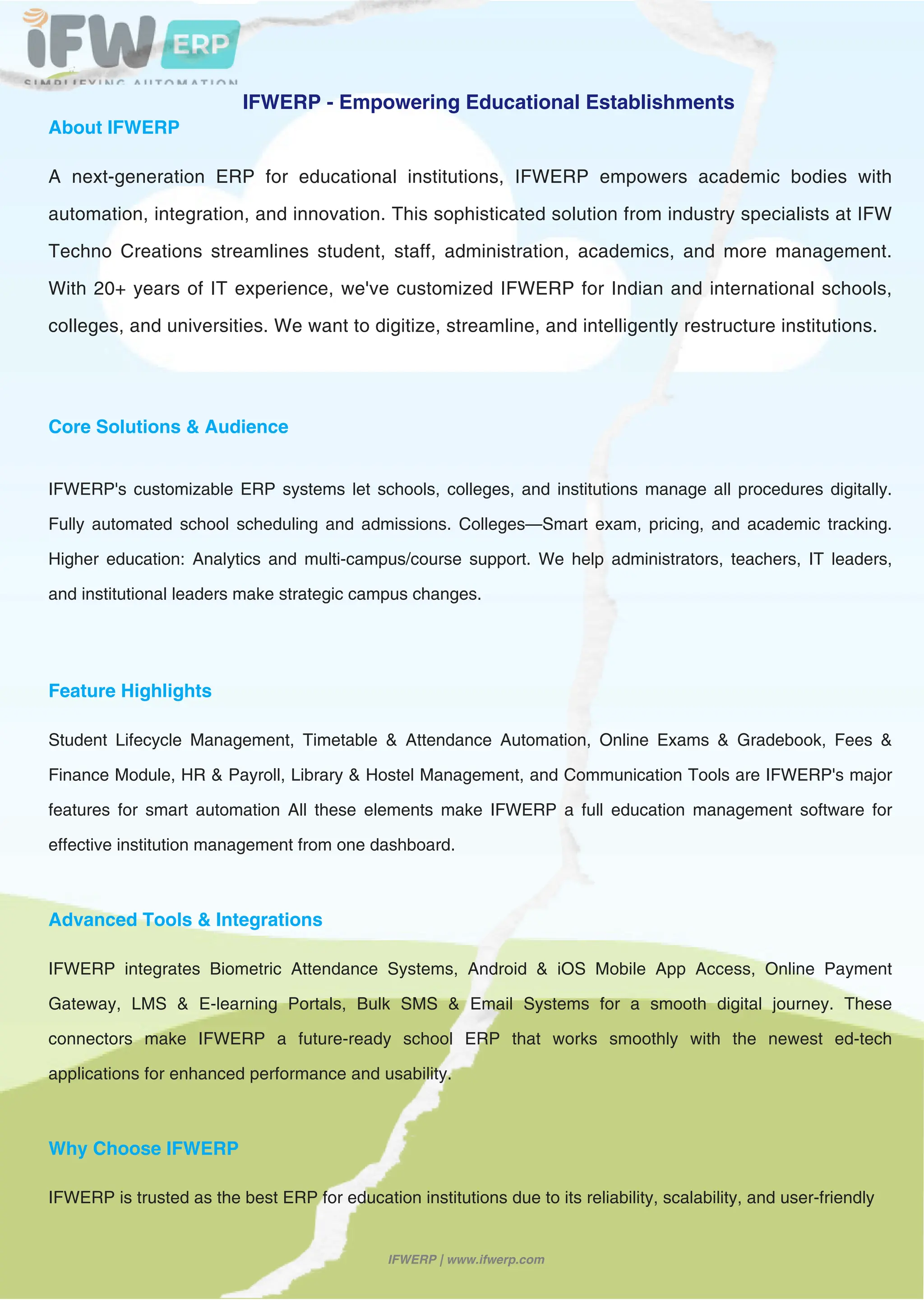 University ERP System at ifwerp solutions | PDF