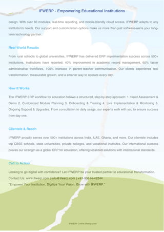 University ERP System at ifwerp solutions | PDF