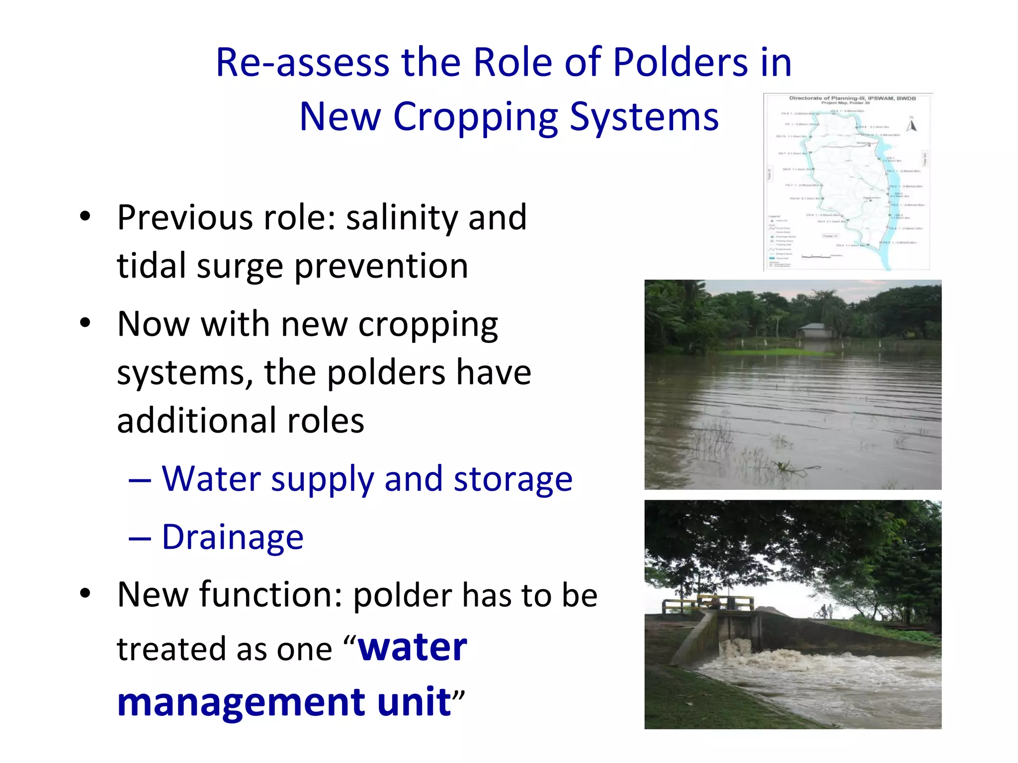 Improving Drainage is Crucial for Cropping Intensification in the ...