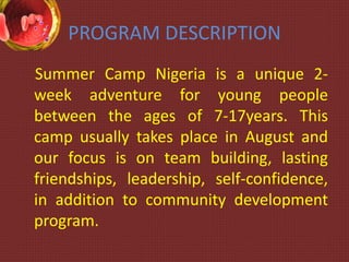 Summer camp power point | PPTX