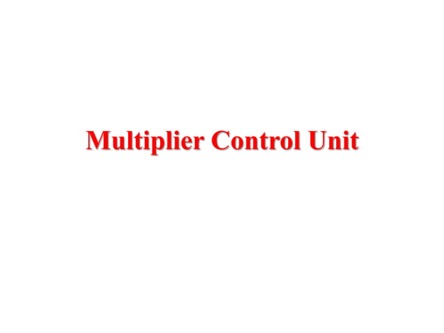 Multiplier control unit | PPTX