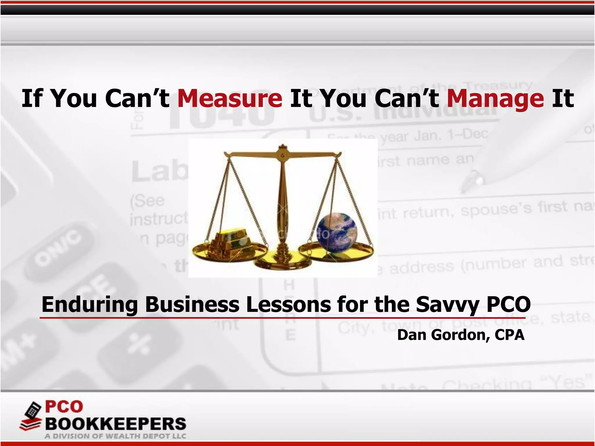 If you cant measure it you cant manage it | PDF